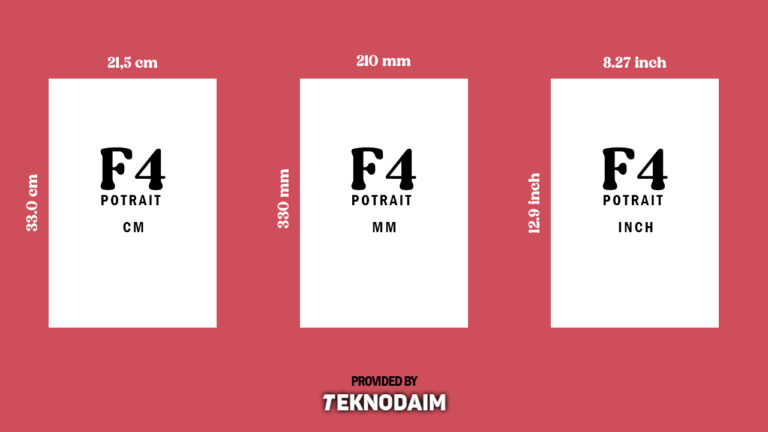 F4 Paper Size in cm, mm, inches and Full Pixels